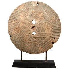 Primitive Antique Carved Millstone at 1stDibs