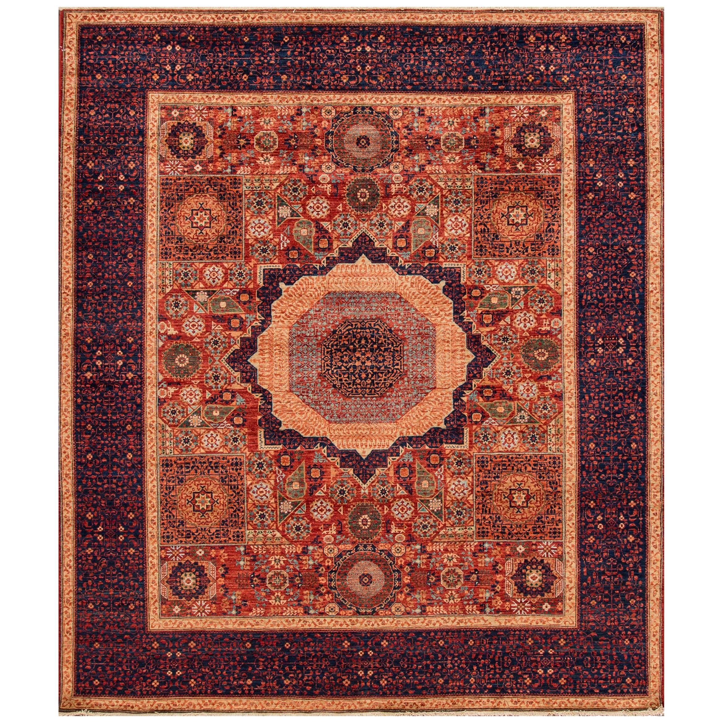 21st Century Rust/Orange Afghan Carpet For Sale at 1stDibs