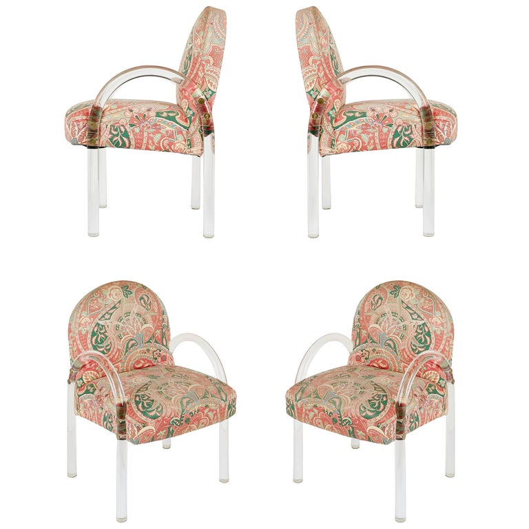 Pace Collection Lucite Waterfall Dining or Side Chairs, circa 1980 at ...