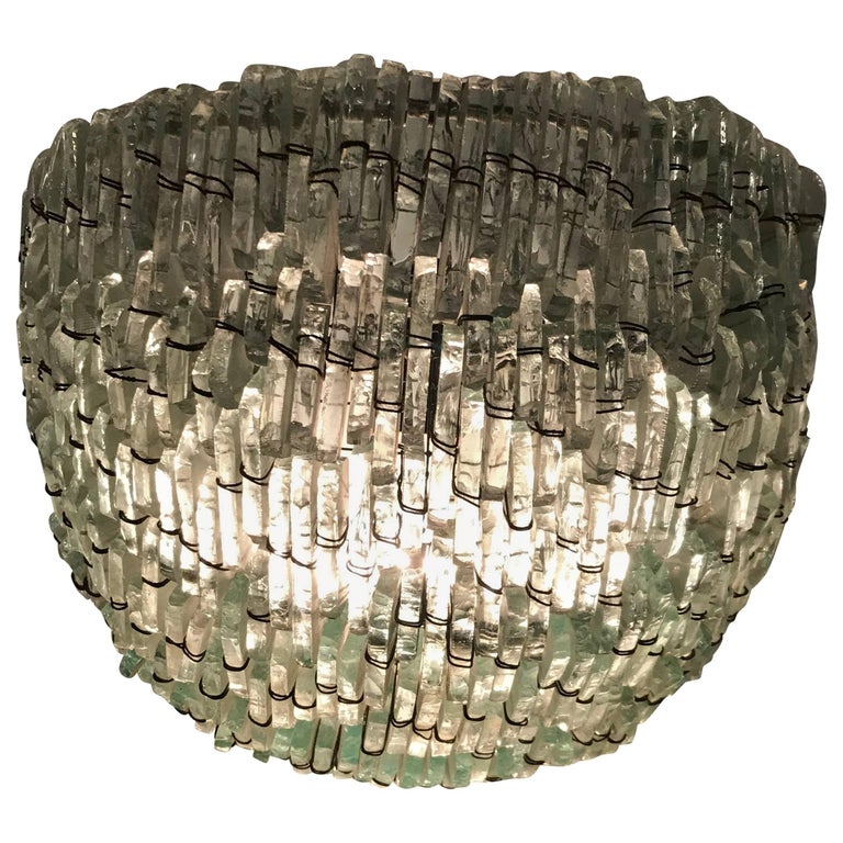 Broken Glass Demilune Wall Sconce at 1stDibs