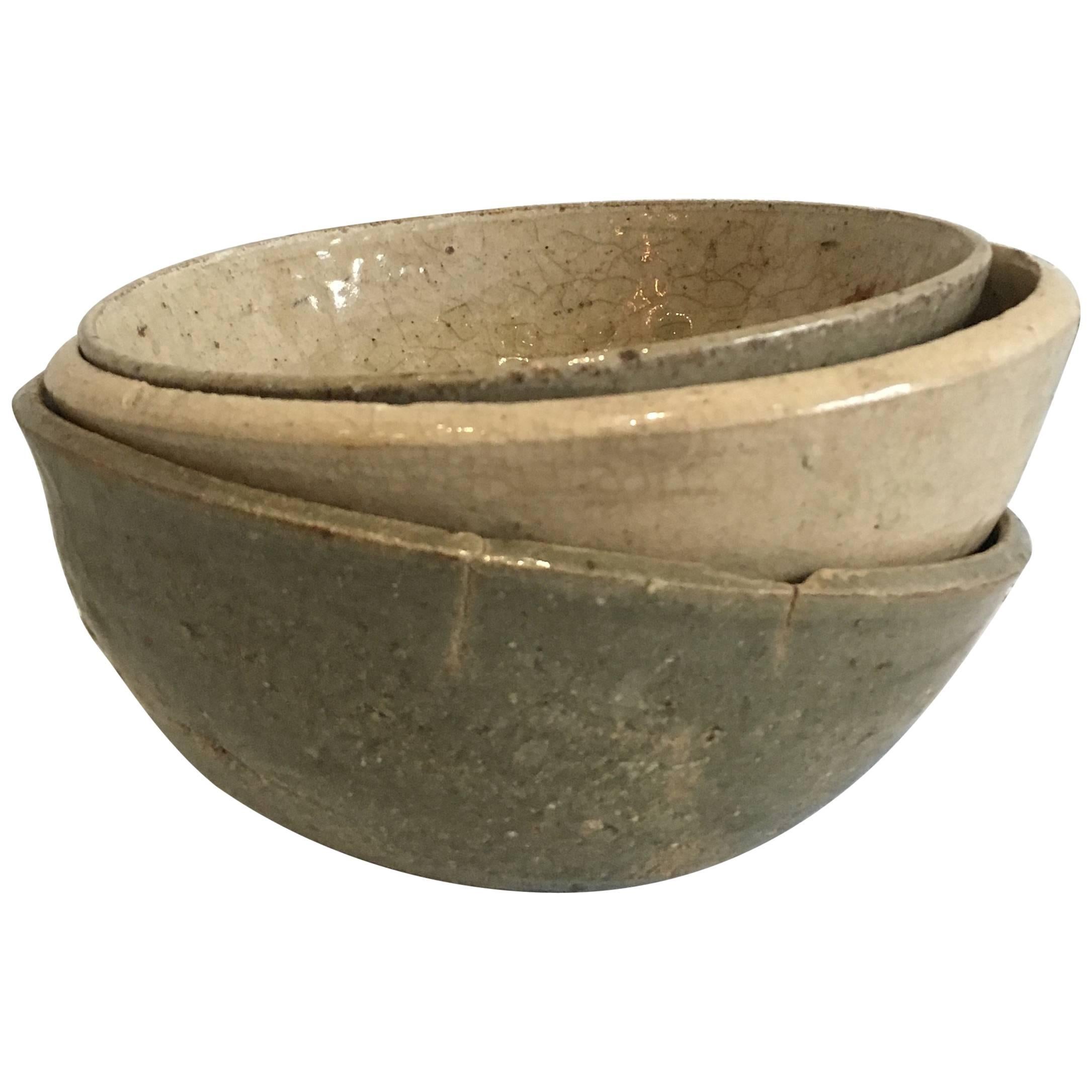 Song Dynasty Collection of Three Celadon Ceramic Bowls at 1stDibs ...