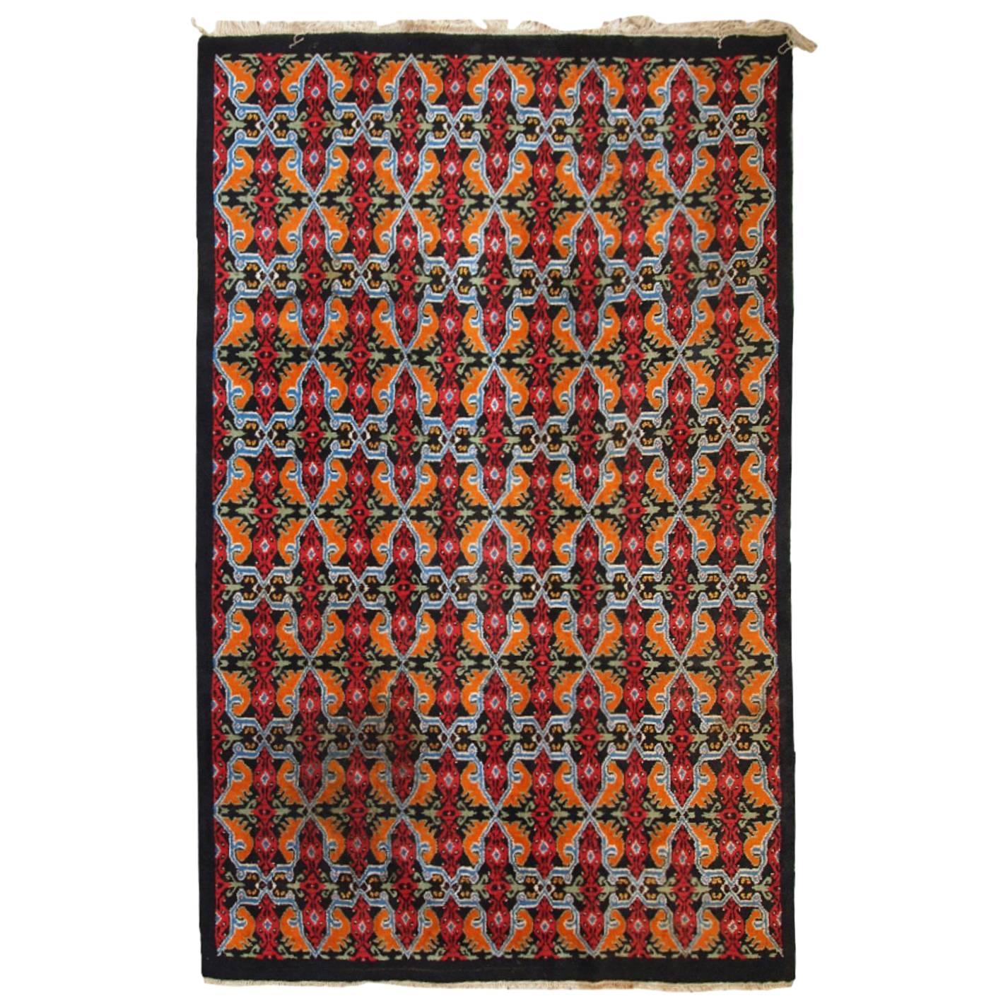 Vintage Psychedelic Rug from the 1970s For Sale at 1stDibs
