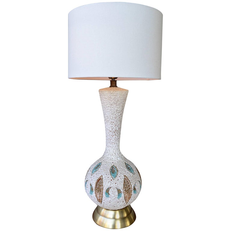Large "Cut Out" Ceramic Lamp For Sale at 1stdibs