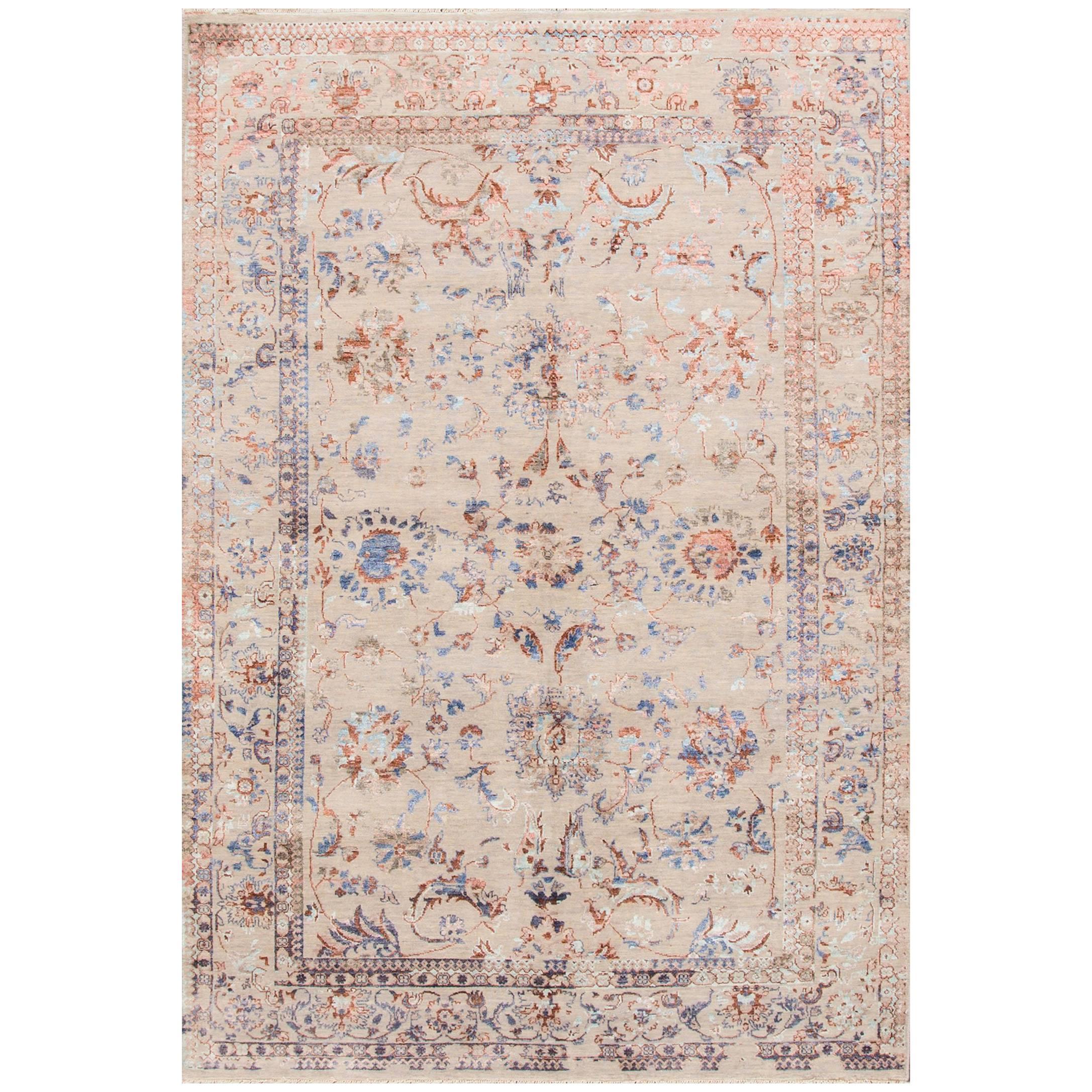 Blue Indian Rug at 1stDibs
