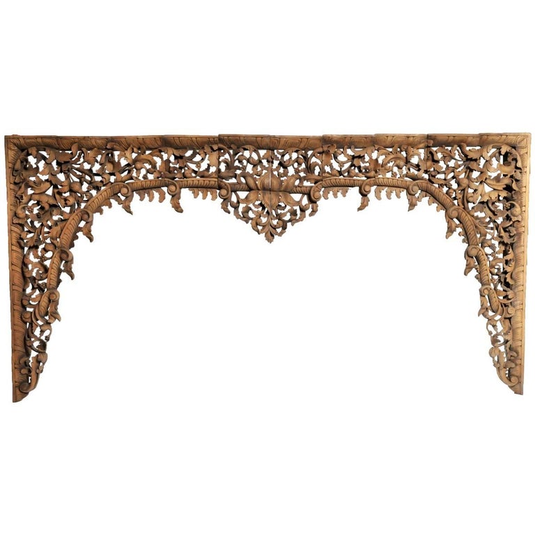 Burmese Hand Carved Arch at 1stDibs