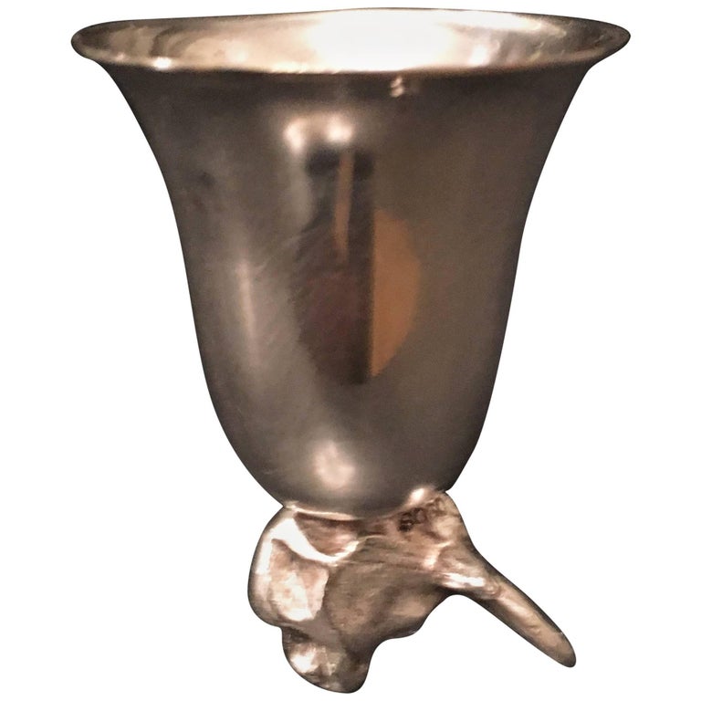 Reversible Silver Plate Bull Liquor Measurer Jigger at 1stDibs