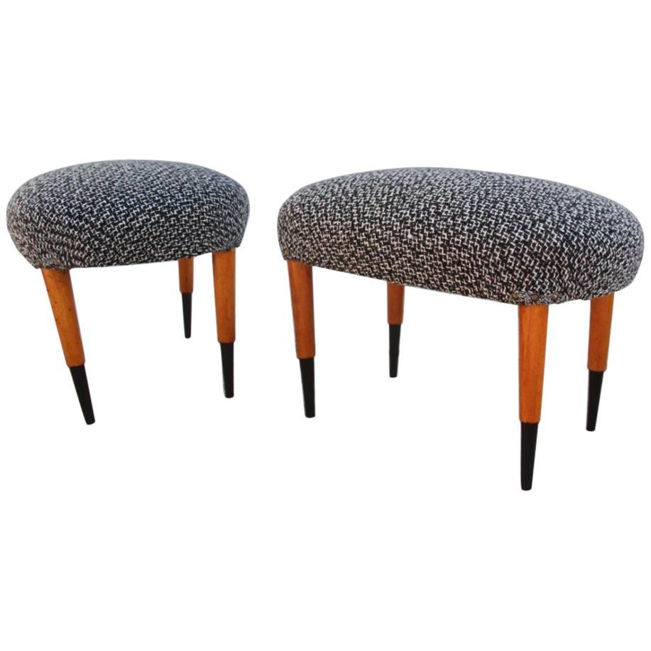 Pair of Midcentury Stools or Tabourets, 1950s For Sale at 1stDibs