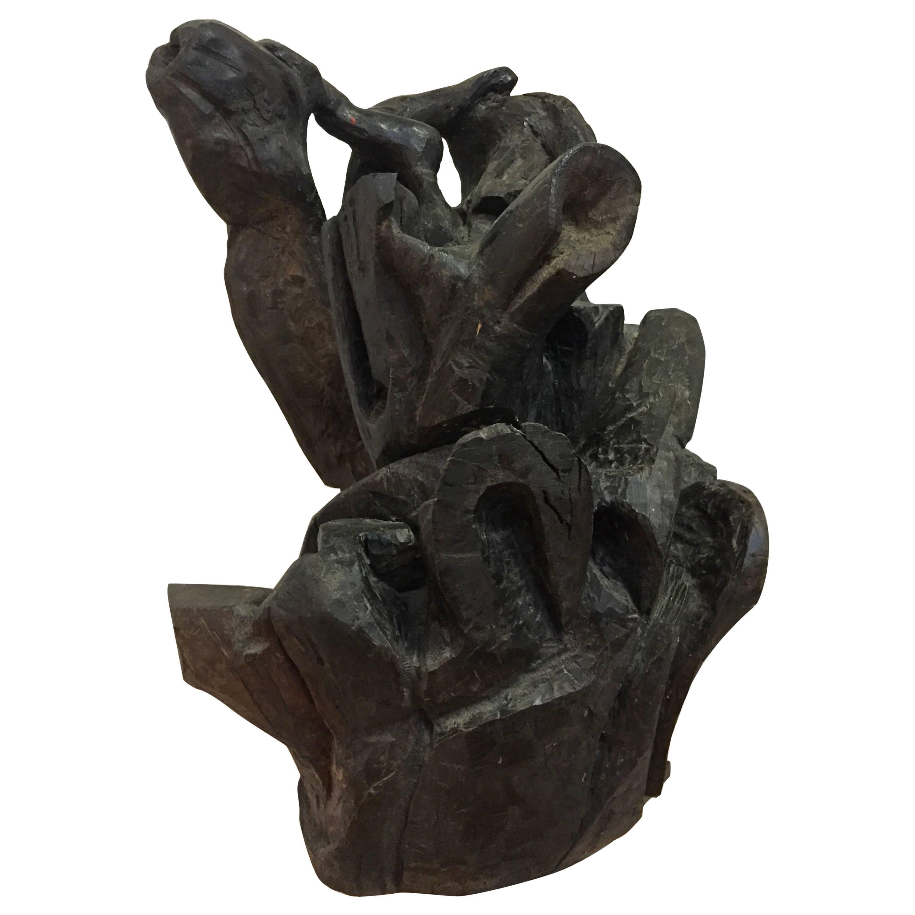 Wood Block Sculpture For Sale at 1stdibs