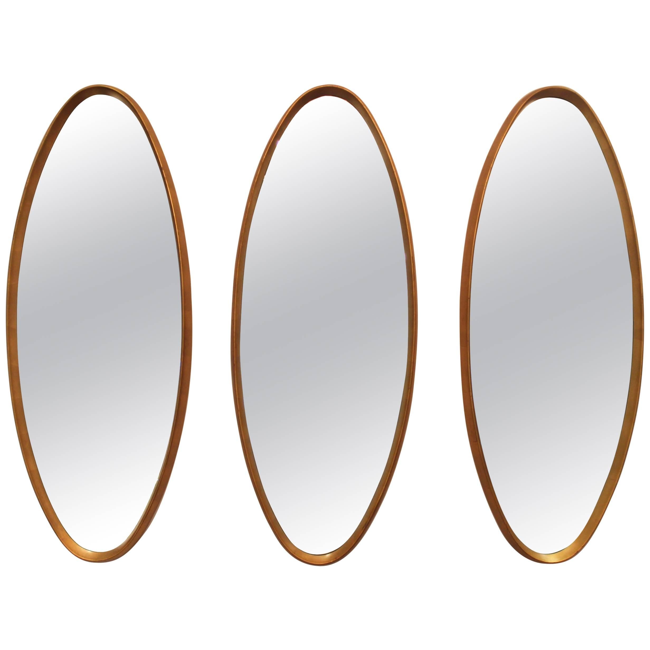 Triple-Overlapping Oval, Mid-Century Modern Mirror at 1stdibs