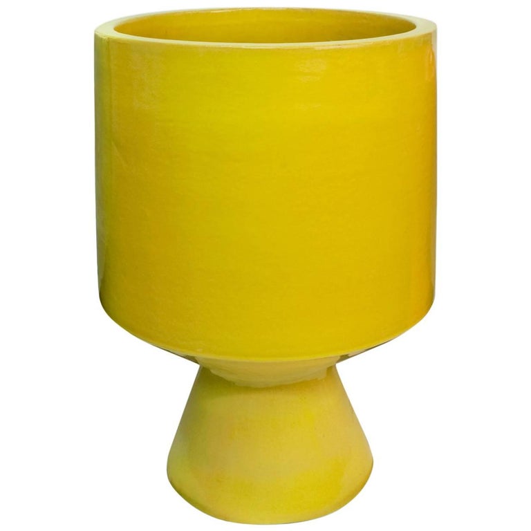 Okura Yellow Stoneware Planter at 1stDibs