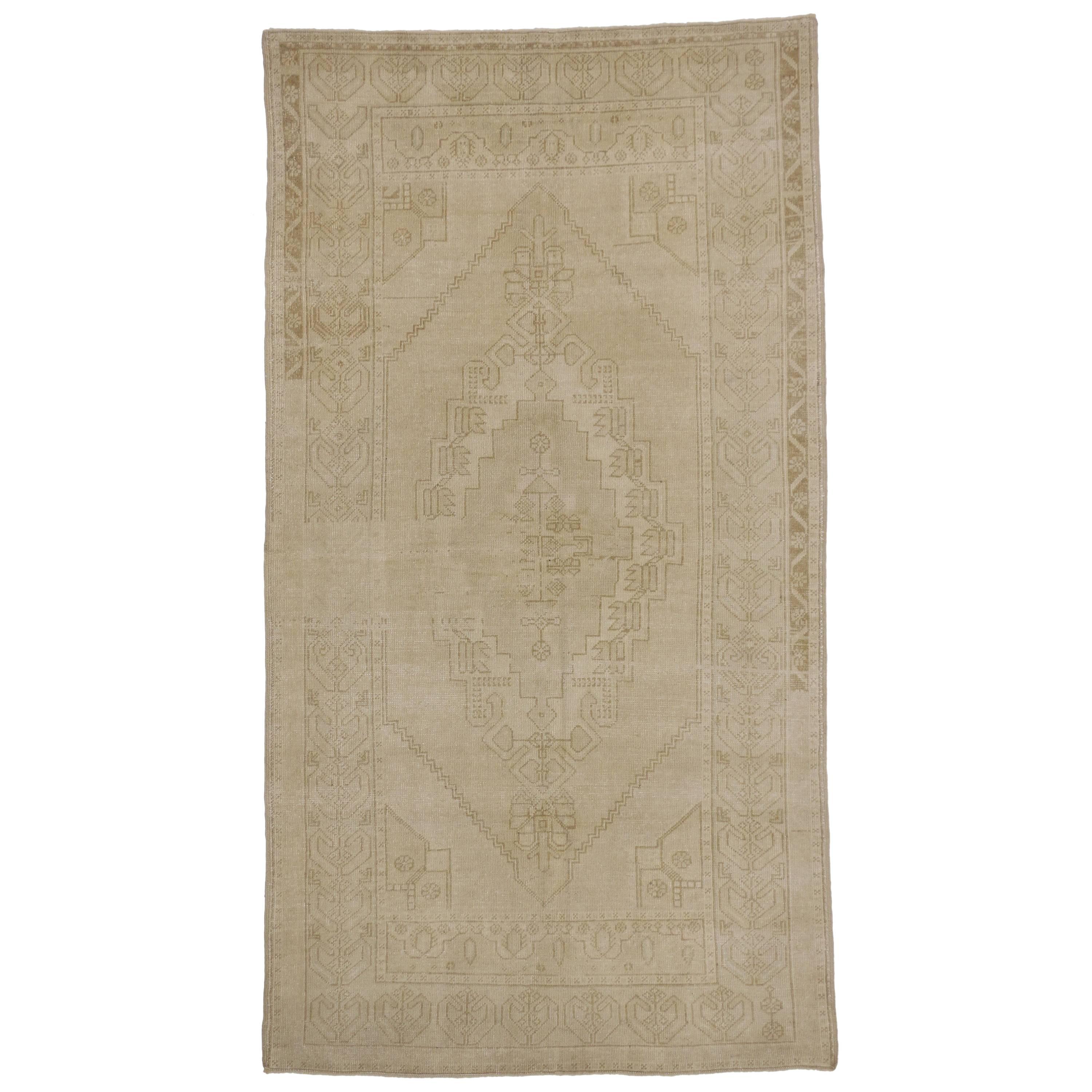 Vintage Turkish Minimalist Rug For Sale at 1stDibs