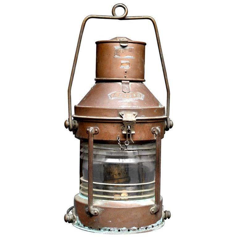 Pair of English Copper Ship Lanterns by Meteorite, Circa 1900 For Sale ...