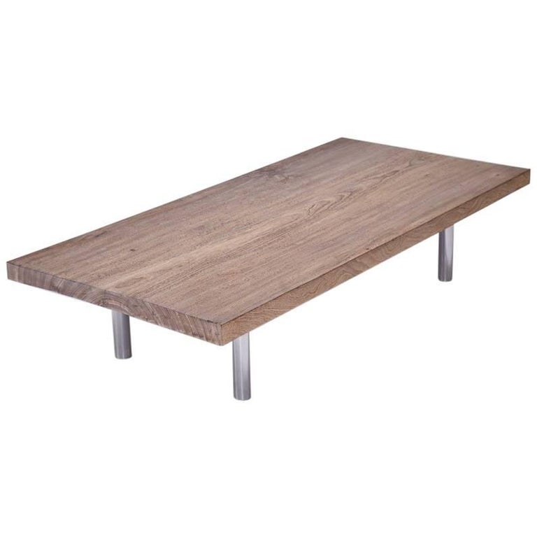 Bespoke Low Table with Single Slab of Antique Hardwood, by P ...