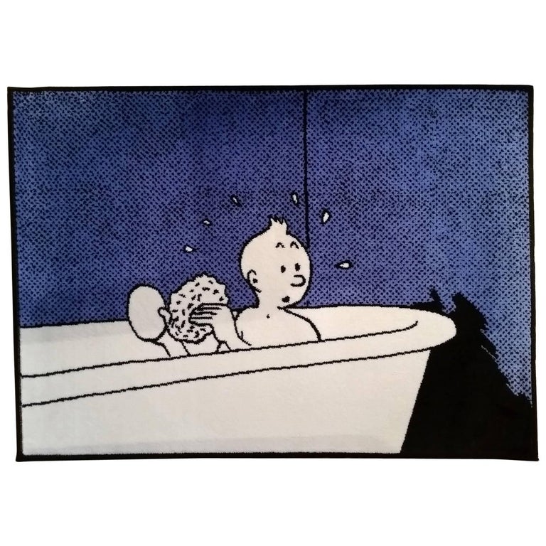 Georges Remi 'Herge', Axis Carpet, Tintin in His Bath, 1995 at 1stDibs