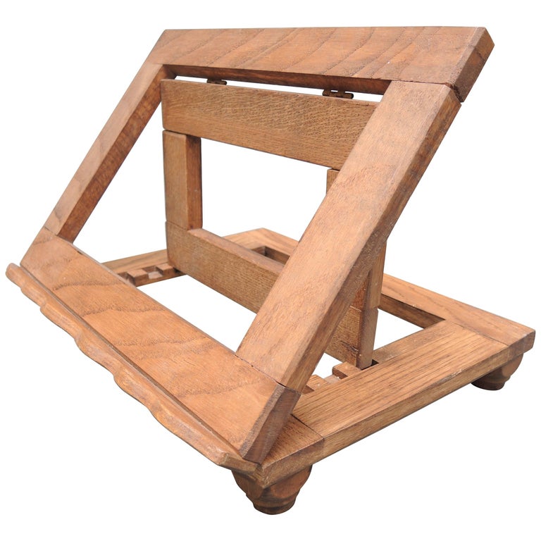 Adjustable Folding Oak Book Stand at 1stDibs