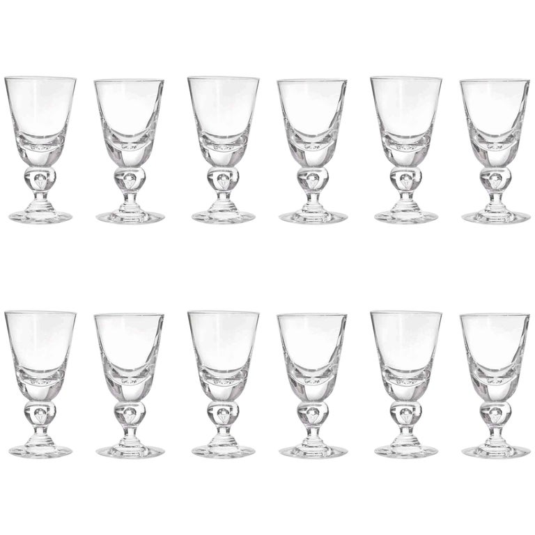 12 Exceptional Modernist Steuben Baluster Water Goblets at 1stDibs