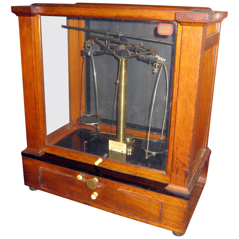 Vintage Mahogany Apothecary Balance Scale by Christian Becker, New York ...