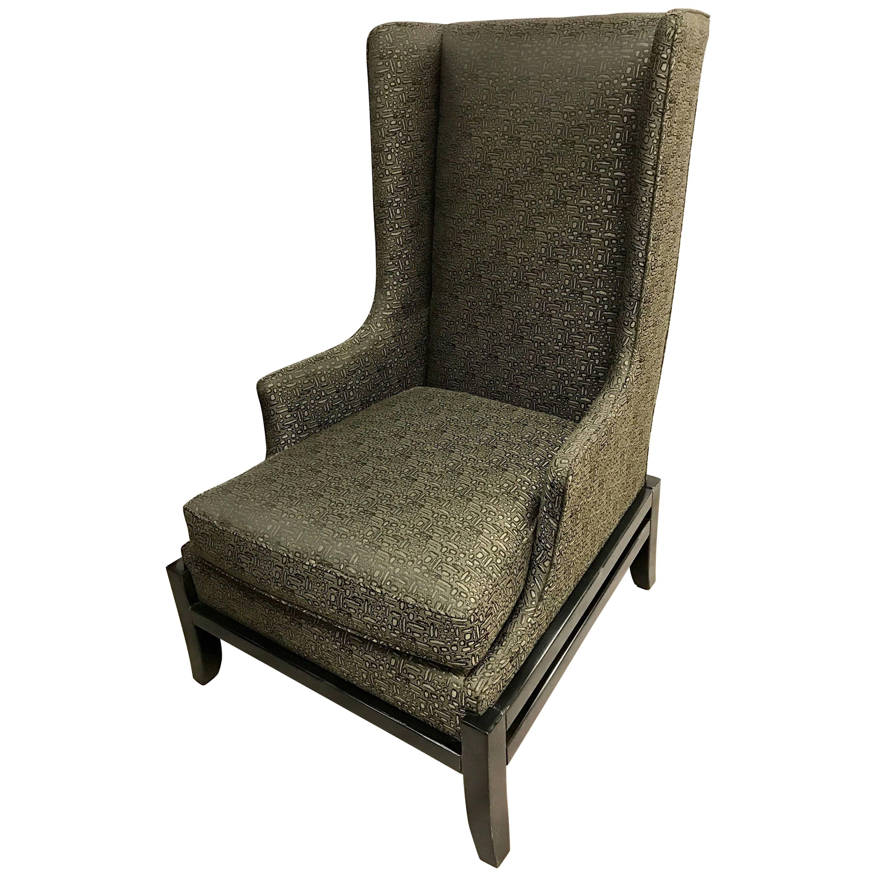 Baker Furniture Large Wingback Chair at 1stDibs