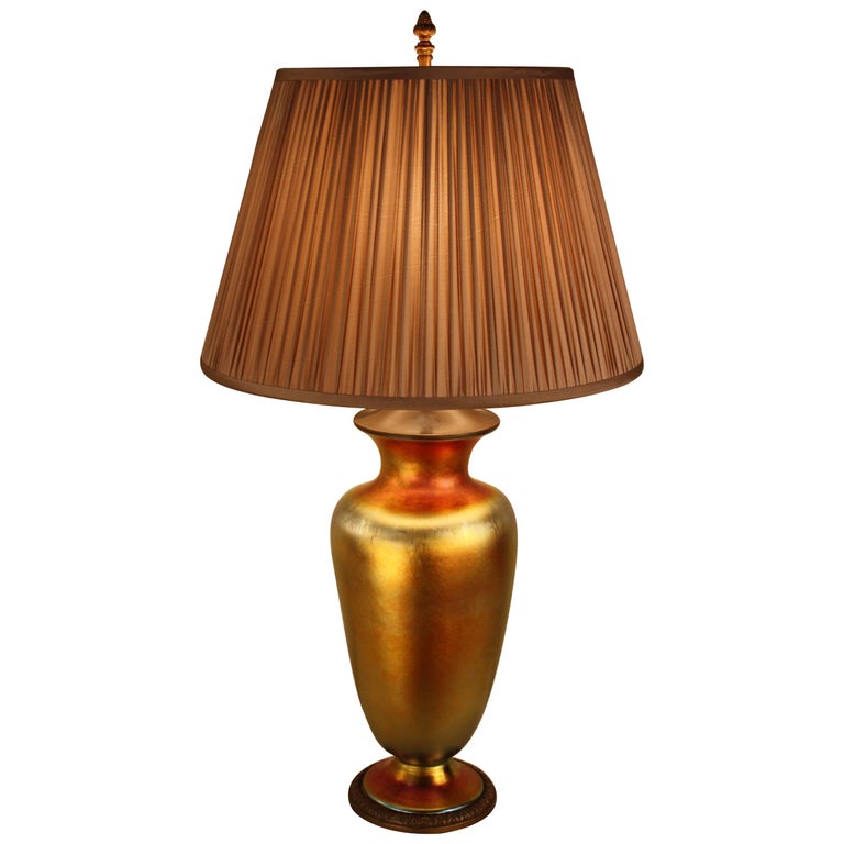 Steuben Aurene Art Glass Table Lamp at 1stDibs
