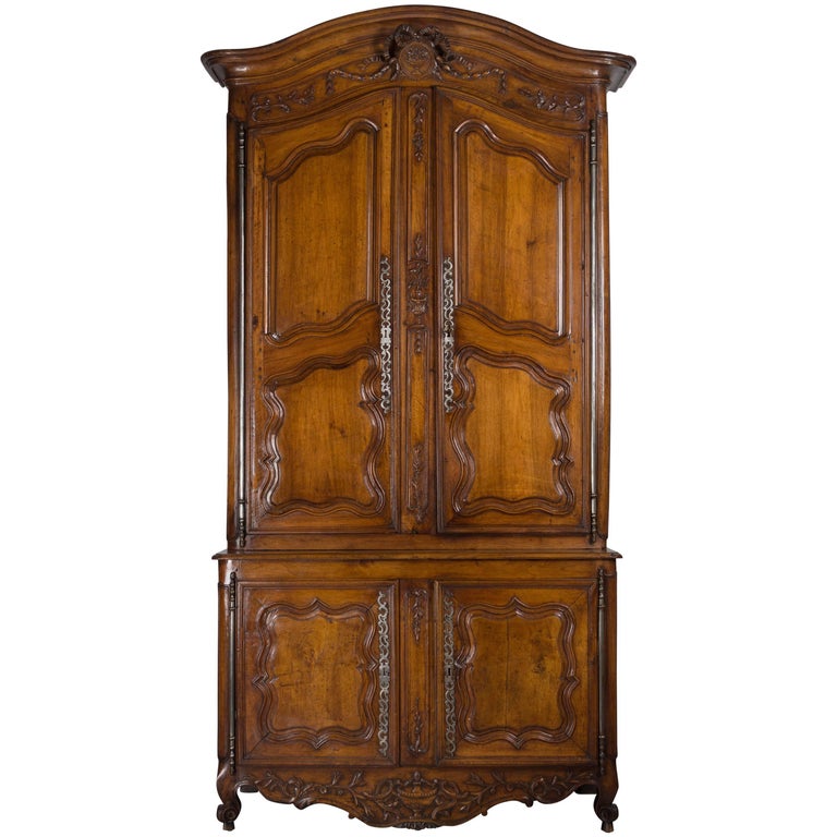 French Louis XV Buffet a Deux Corps or Sideboard at 1stDibs