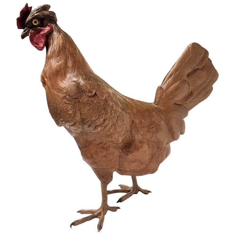 Franz Bergman Cold-Painted Bronze Chicken For Sale at 1stDibs | franz ...