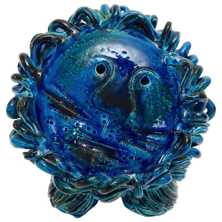 Bitossi, Aldo londi, Ceramic Lion Sculpture at 1stDibs