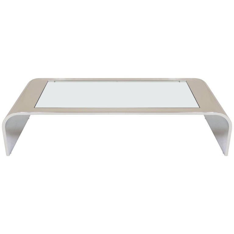Stainless Steel Waterfall Cocktail Table by Brueton For Sale at 1stDibs