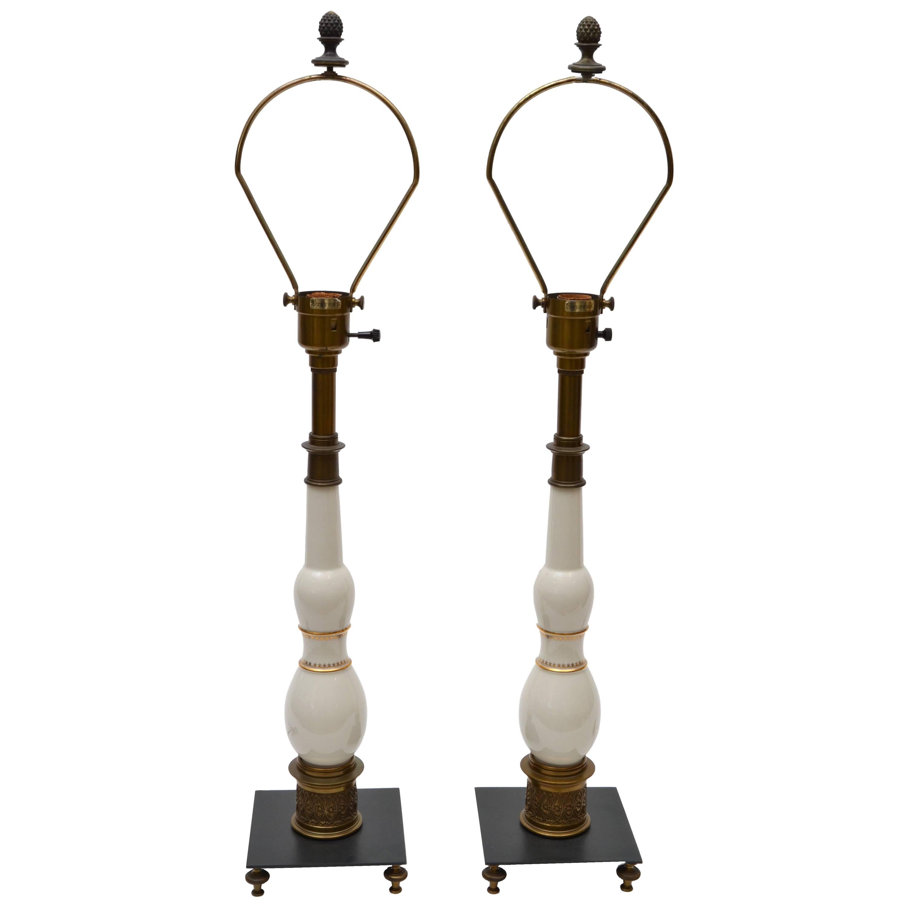 Pair of 1950's Stiffel Lamps at 1stDibs | stiffel lamps from the 50's