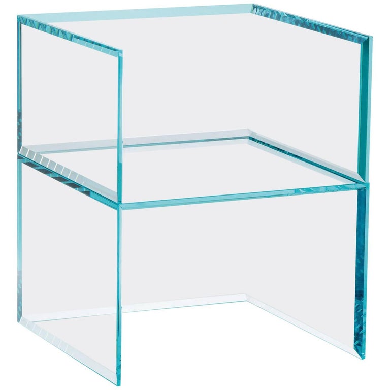 Glas Italia Prism Glass Chair at 1stDibs