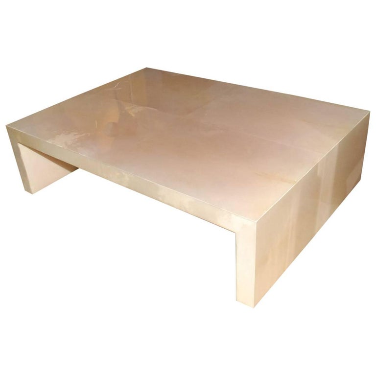 Large Parchment Coffee Table at 1stDibs
