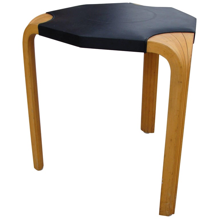 Alvar Aalto 'Fan Leg' Stool for Artek 1954, Model X602, 'Finland' at ...
