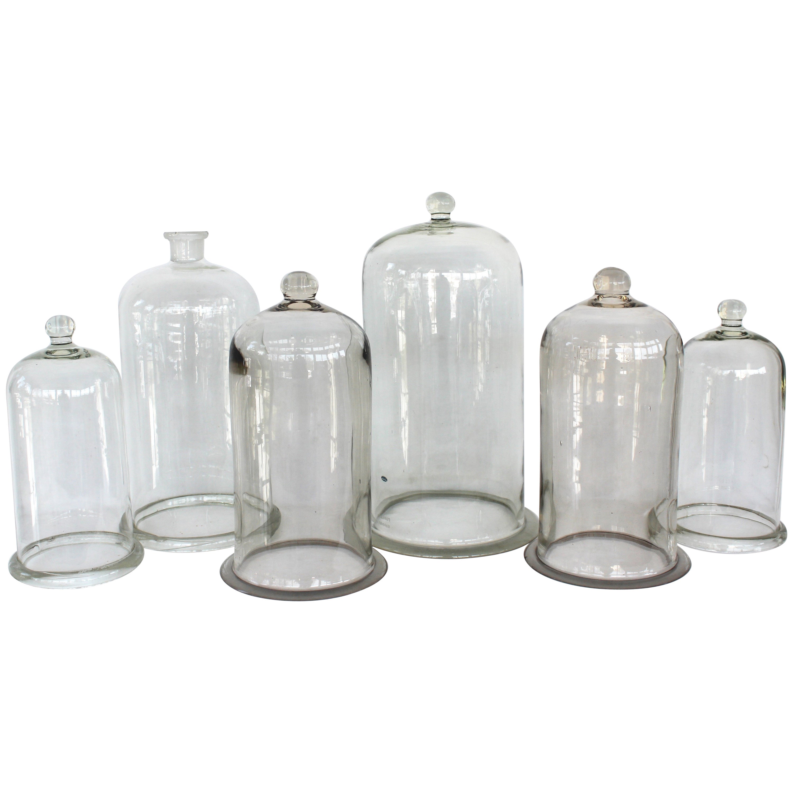 Vintage Collection of French Glass Jars at 1stDibs