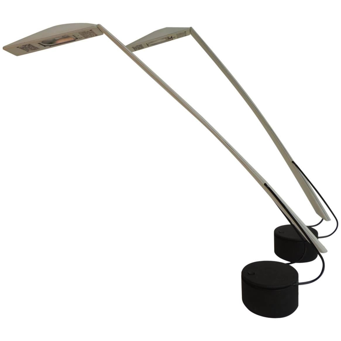 Pair of Vintage Black and White Articulated "Dove" Table Lamps at ...