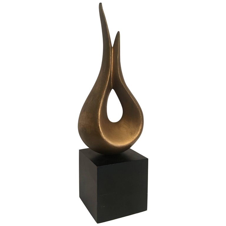 Gilt Bronze Modern Desk Sculpture Bookend at 1stDibs