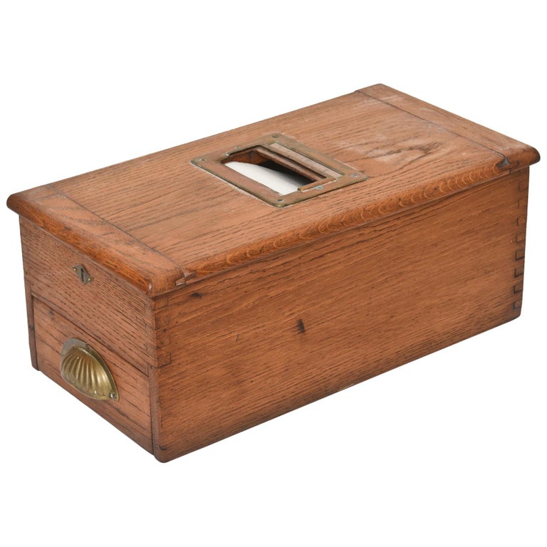 Antique 19th Century Victorian Wood Cash Register Drawer or Voting ...