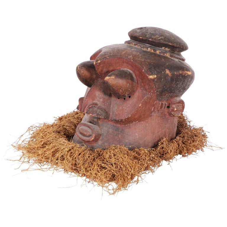 Large African Tribal Dance Mask from Zaire at 1stDibs