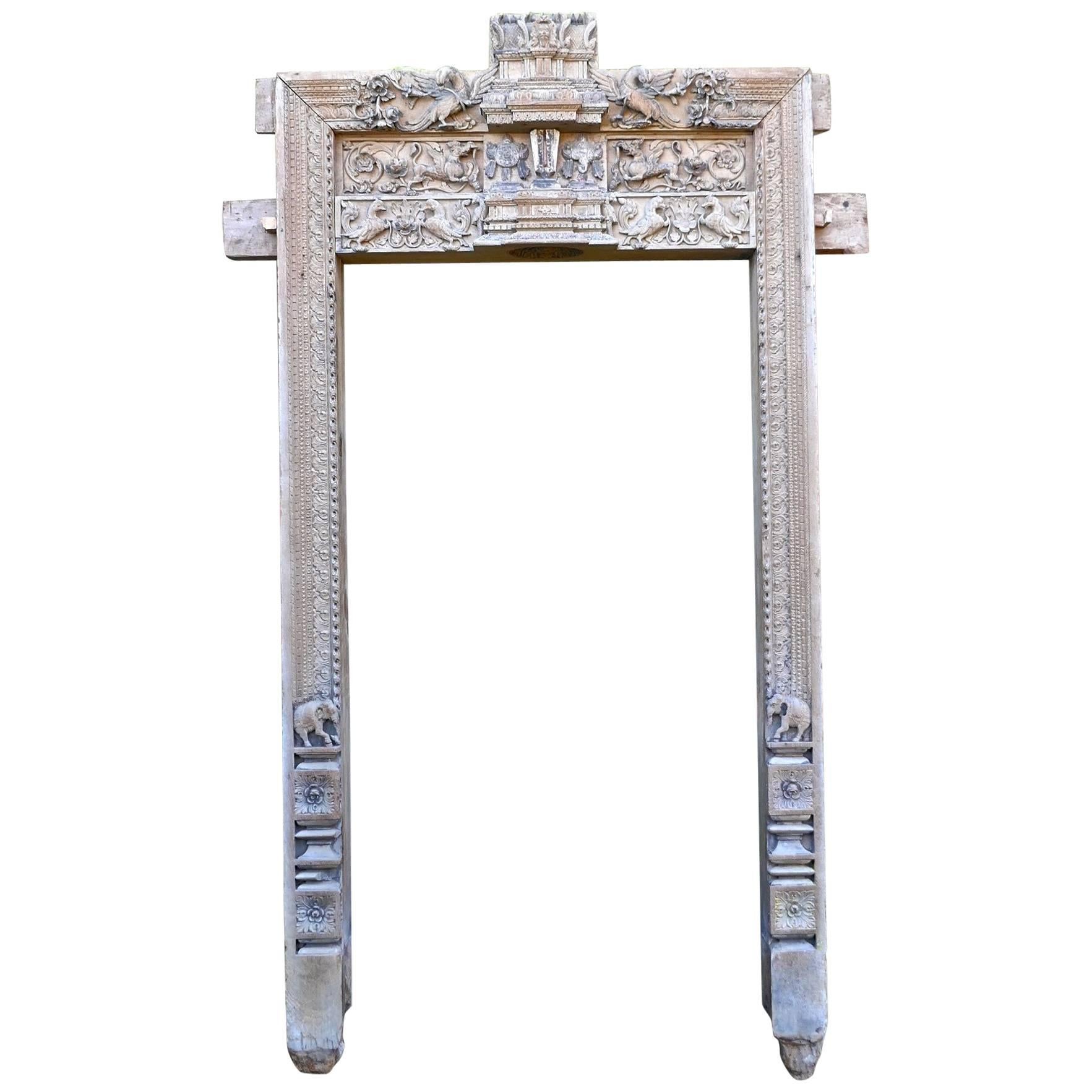 Exquisite Pair of 19th Century Hand Carved Hindu Temple Struts, South ...