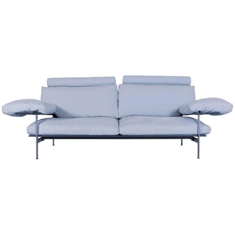B&B Italia Diesis Designer Sofa Fabric Ice Blue Three-Seat Couch Modern ...