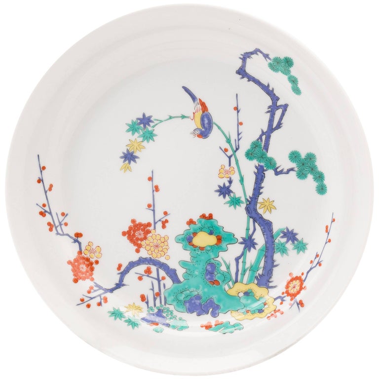 Japanese Arita Porcelain Plate in Kakiemon Style, circa 1960 at 1stDibs