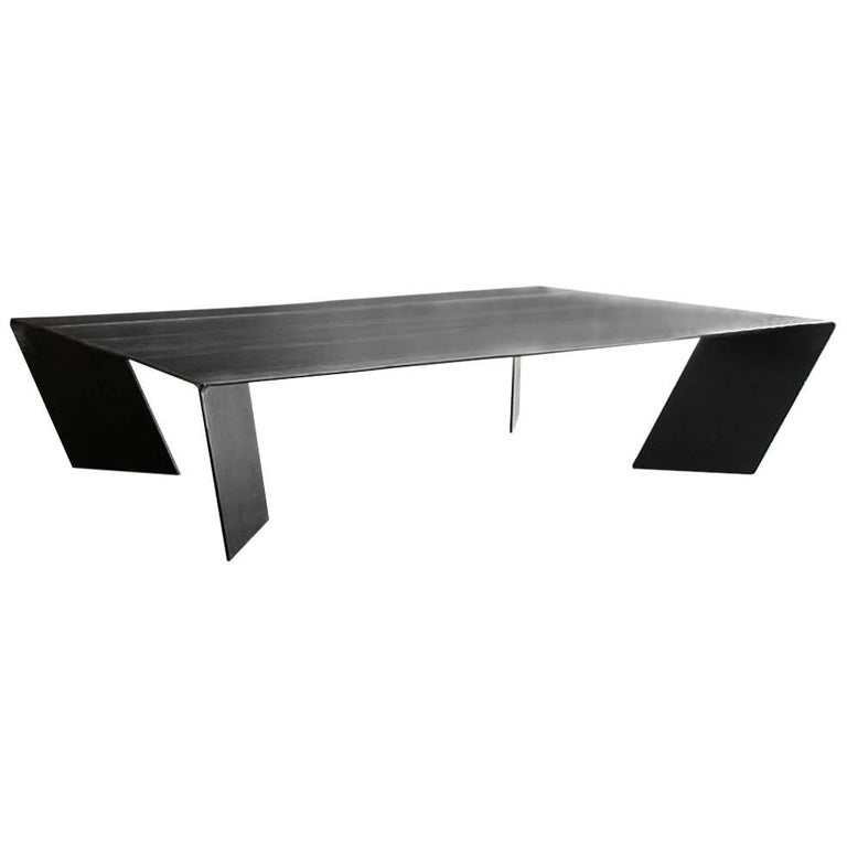 Raw Dark Steel Coffee Table For Sale at 1stDibs