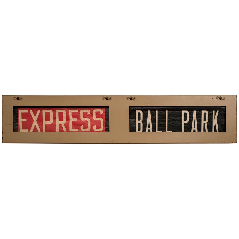 Vintage San Francisco Destination Bus Roll Sign at 1stDibs