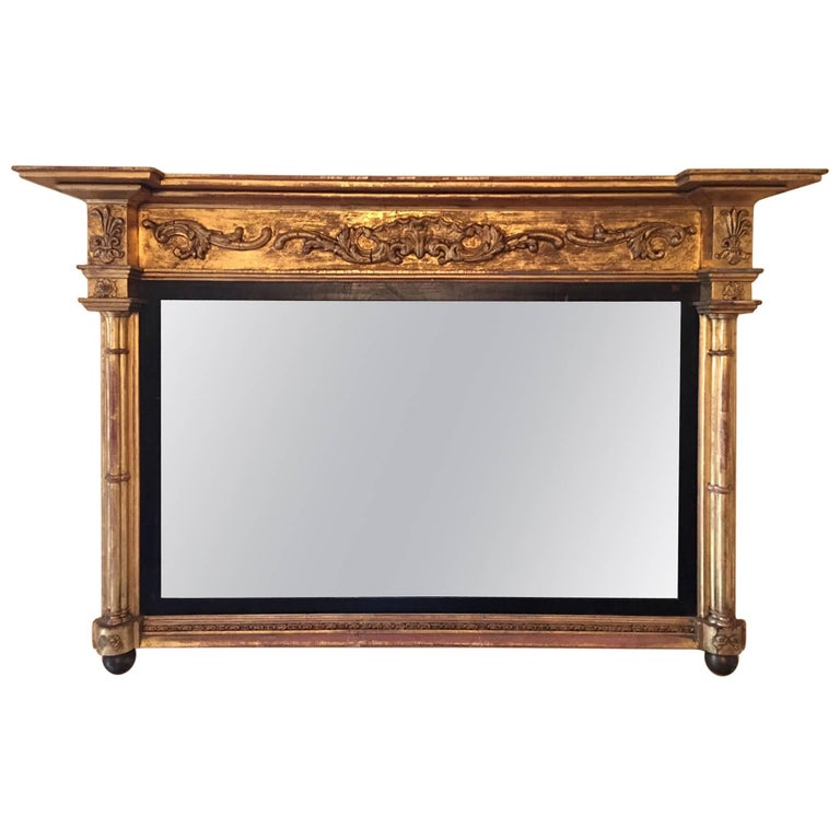 American Federal Over Mantel Mirror, Greek Roman Style, 19th Century at ...