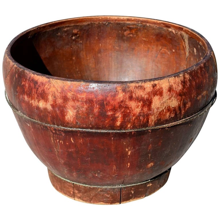Antique Chinese Wooden Bucket, Signed at 1stDibs | antique wooden ...