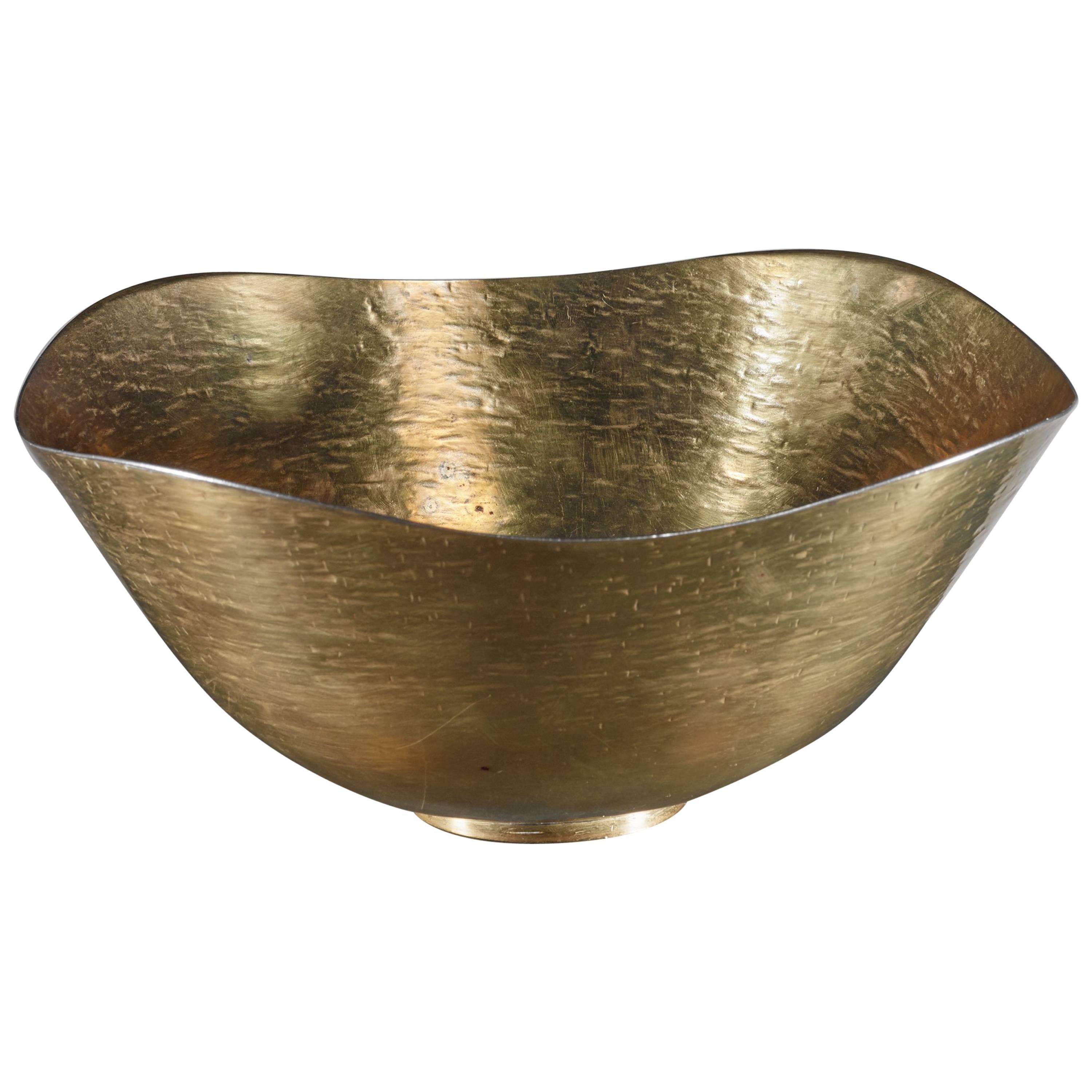 Hand-Hammered Brass Bowl by Hayno Focken, Germany, 1930s at 1stDibs ...