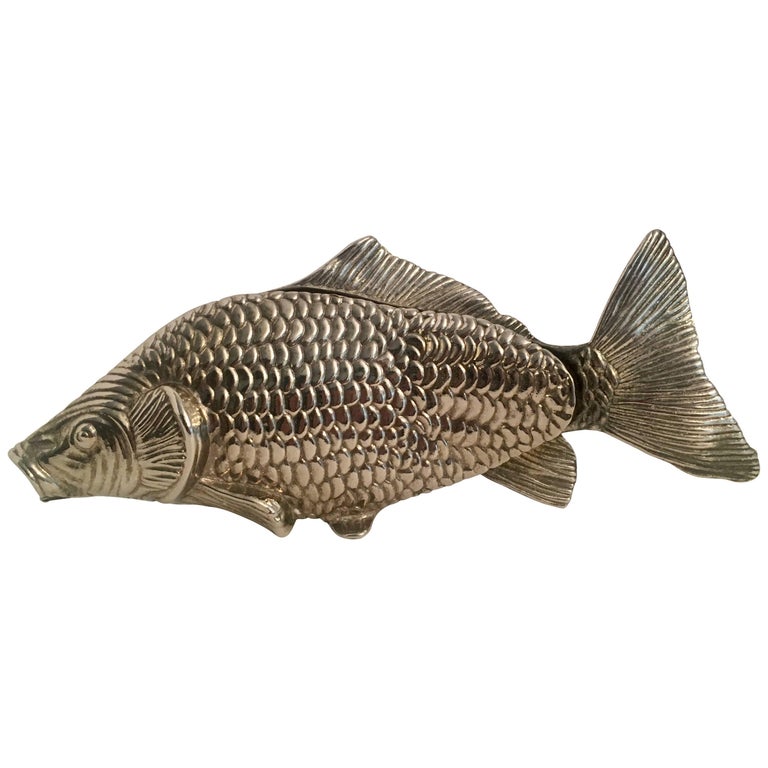 Silver Fish Letter Holder Desk Accessory at 1stDibs