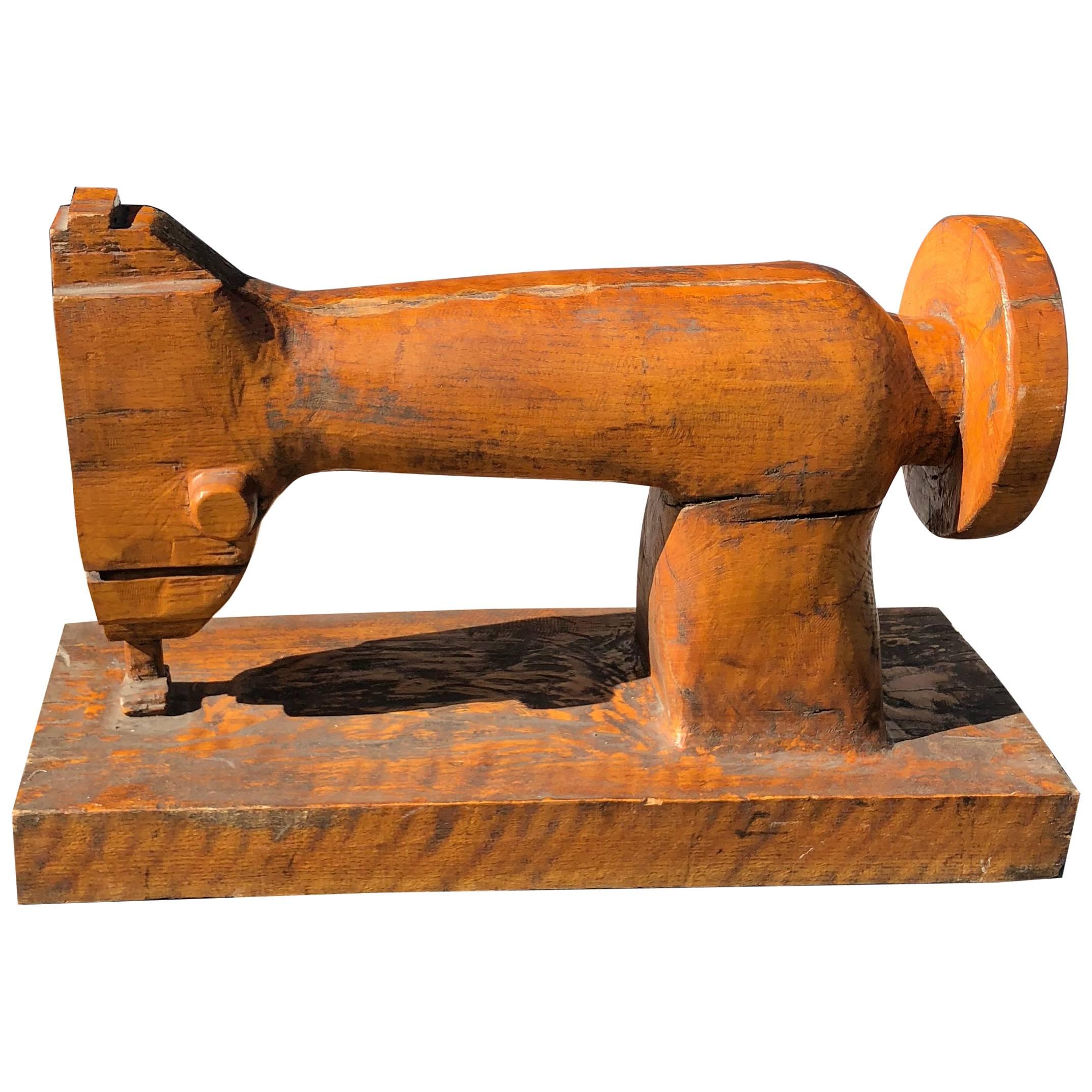 American Carved Wood Sewing Machine for Advertising, Early 20th Century ...