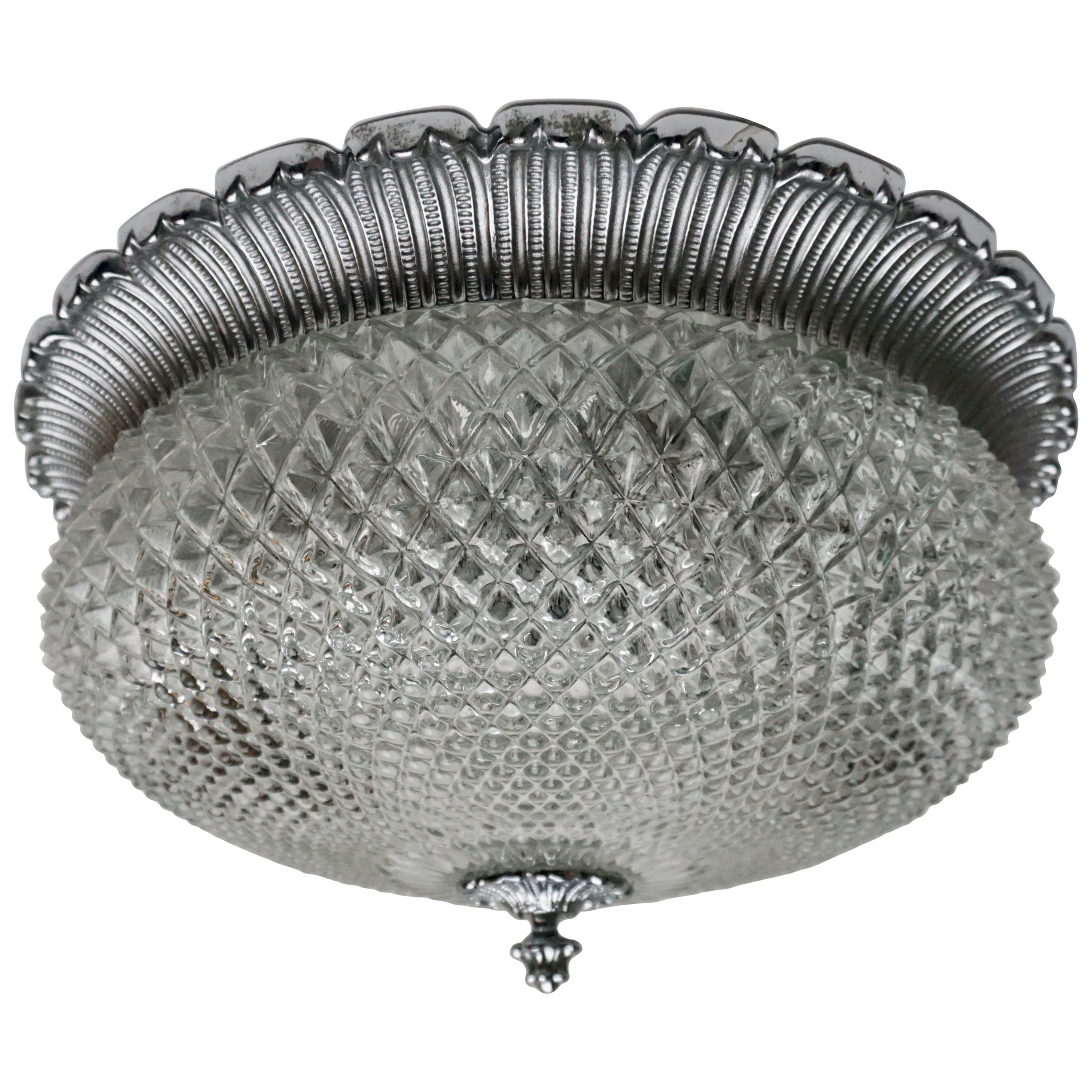 Large Capiz Shell Dome Flush Mount at 1stDibs