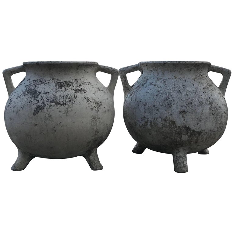 Round Concrete Urn Planters For Sale at 1stdibs