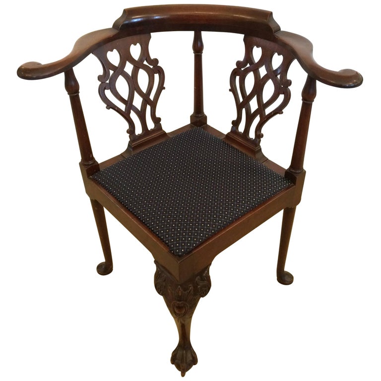 Elegant Kittinger Mahogany Corner Chair For Sale at 1stDibs | kittinger ...