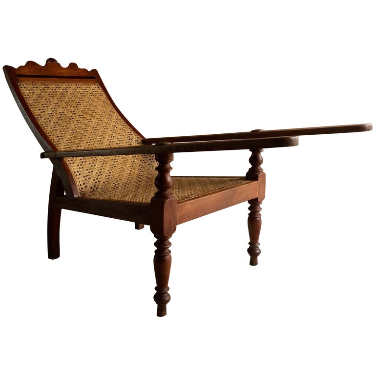 Indian Mahogany Plantation Chair Planters Armchair at 1stDibs